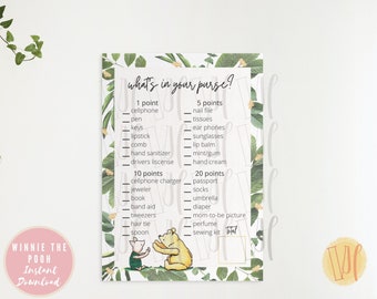 Whats in Your Purse Game Instant Download Printable Baby Shower Games ...
