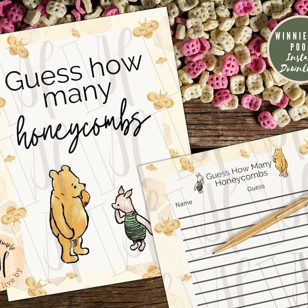 Guess How Many Honeycombs Etsy
