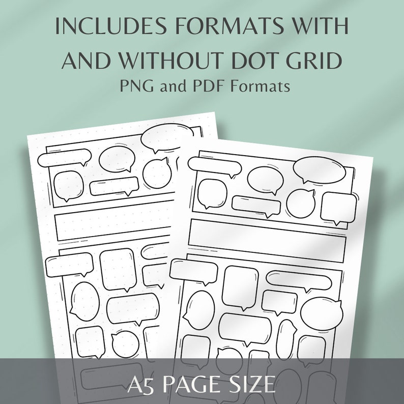 Word Bubble Bullet Journal Template | Quote Journal Page | Printable ...