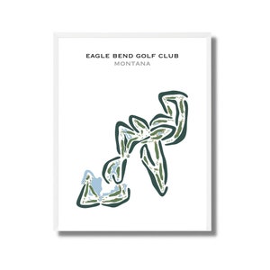Eagle Bend Golf Club, MT | Golf Course Map, Golf Map, Golfer Gift for ...