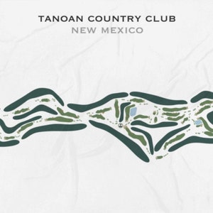 Tanoan Country Club, NM | Golf Course Map, Golf Map, Golfer Gift for ...