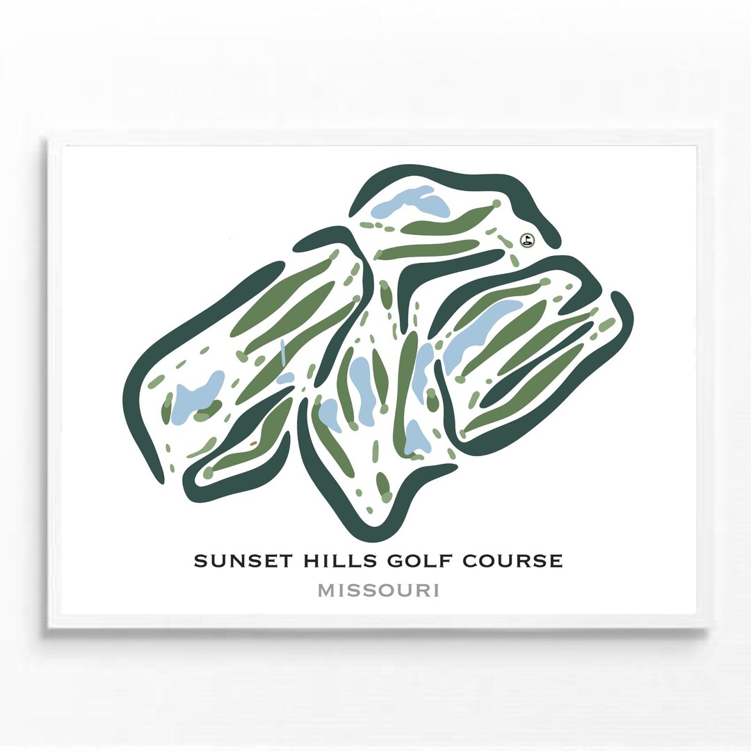 Sunset Hills Golf Course, MO | Golf Course Map, Golf Map, Golfer Gift ...