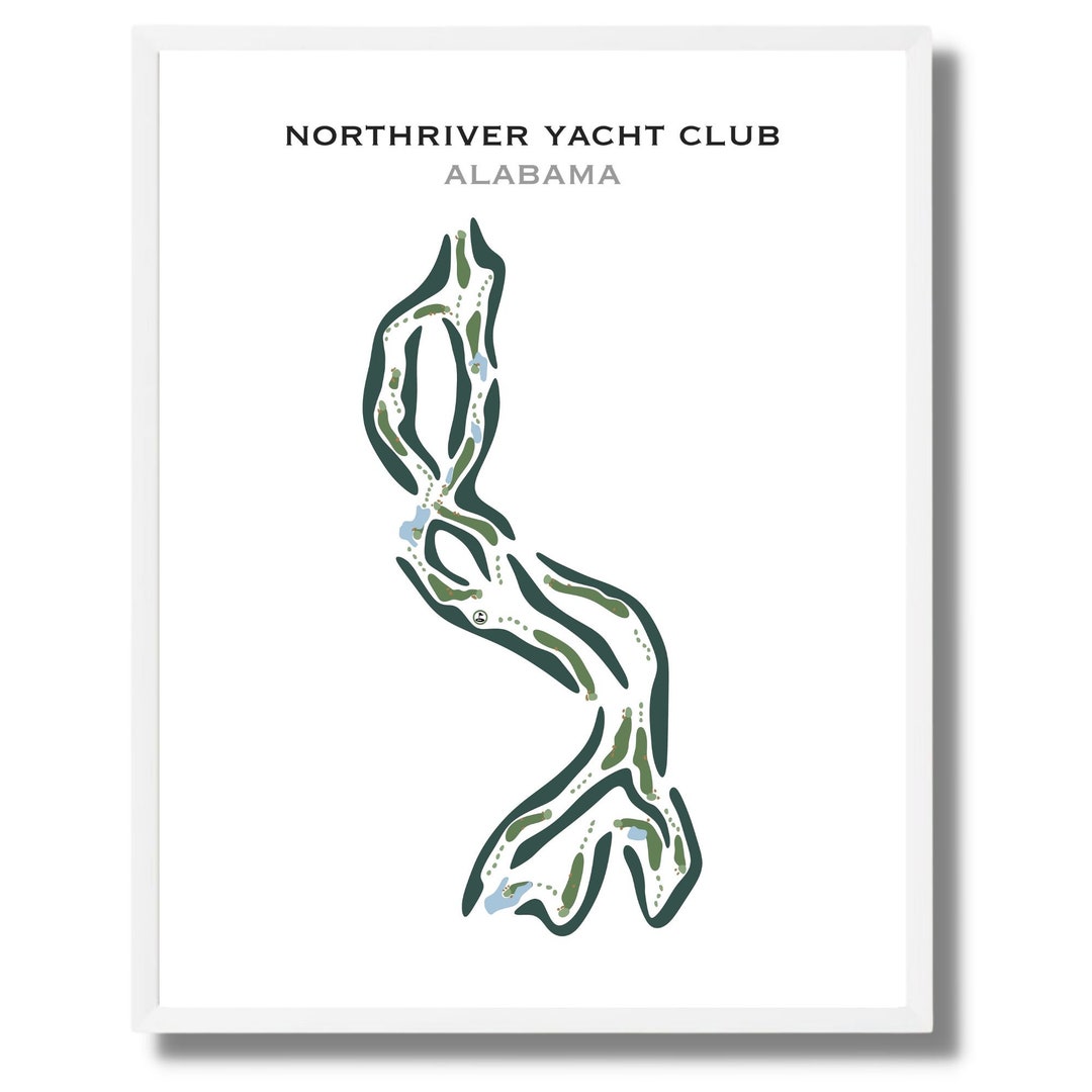 Northriver Yacht Club Alabama Golf Course Map Home Decor - Etsy