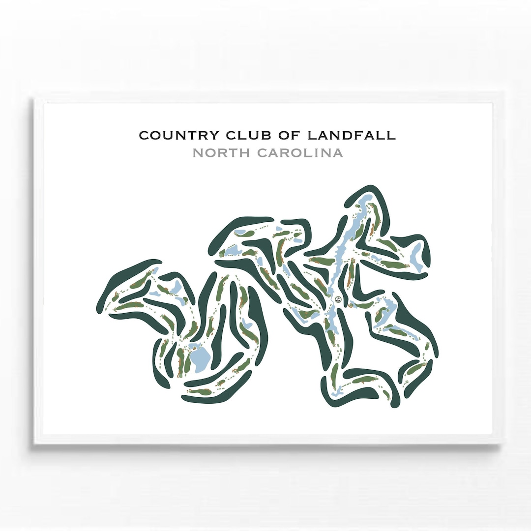 Country Club of Landfall, NC | Golf Course Map, Golf Map, Golfer Gift ...