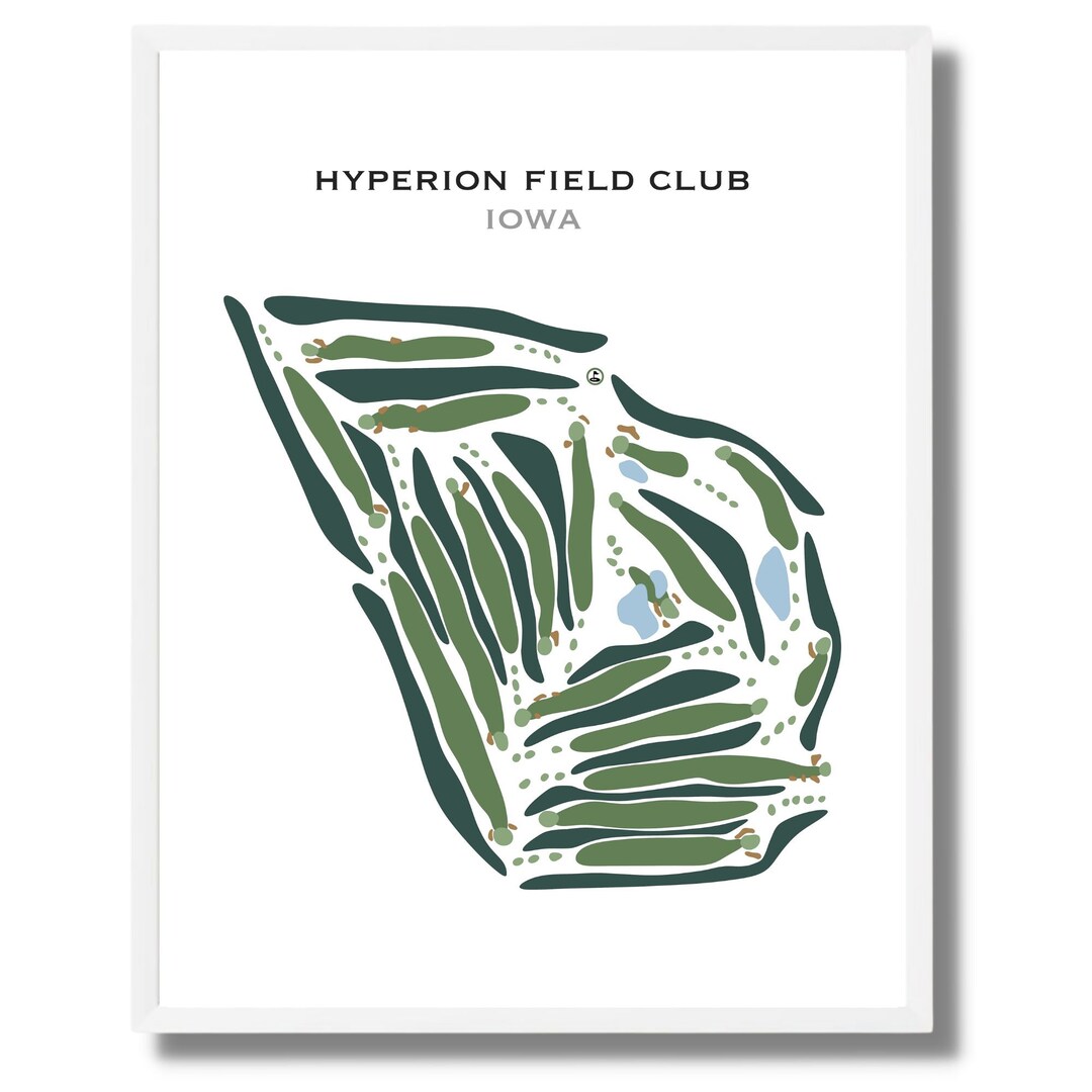 Hyperion Field Club Iowa Golf Course Map Home Decor - Etsy