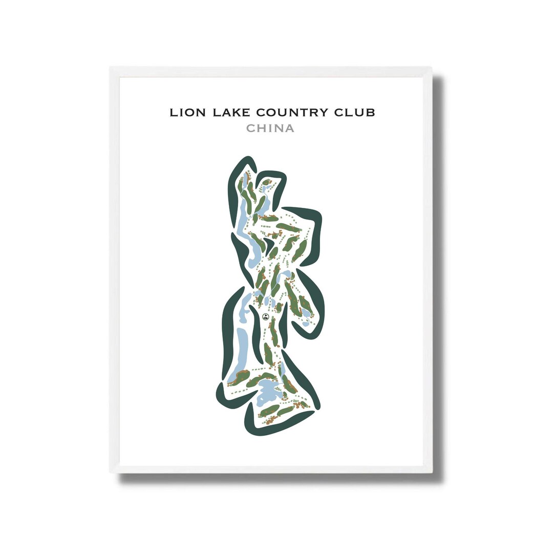 Lion Lake Country Club, China | Golf Course Map, Golf Map, Golfer Gift ...