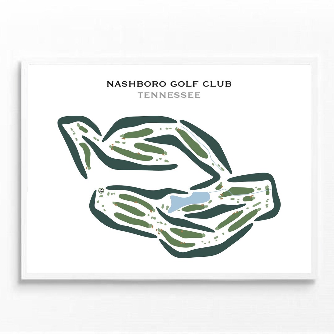 Nashboro Golf Club, TN | Golf Course Map, Golf Map, Golfer Gift for Him ...