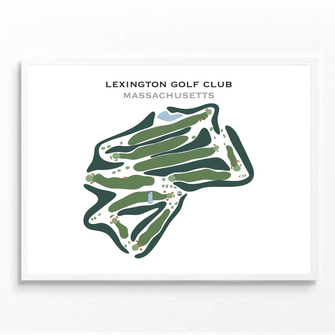 Lexington Golf Club, MA | Golf Course Map, Golf Map, Golfer Gift for ...