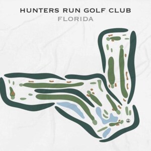 Hunters Run Golf Club, FL | Golf Course Map, Golf Map, Golfer Gift for ...