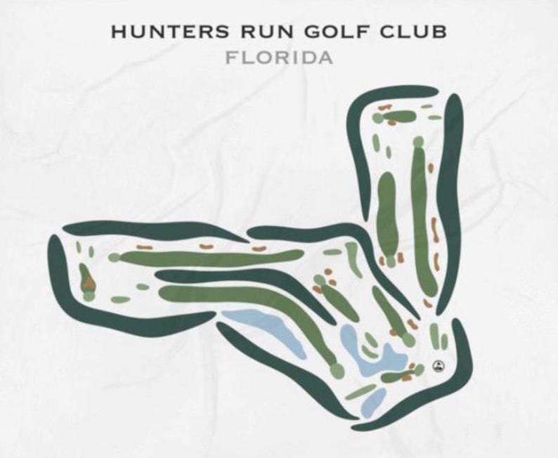 Hunters Run Golf Club, FL | Golf Course Map, Golf Map, Golfer Gift for ...