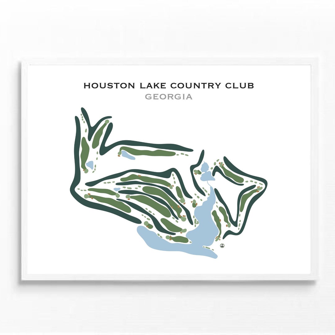 Houston Lake Country Club, GA | Golf Course Map, Golf Map,golfer Gift ...