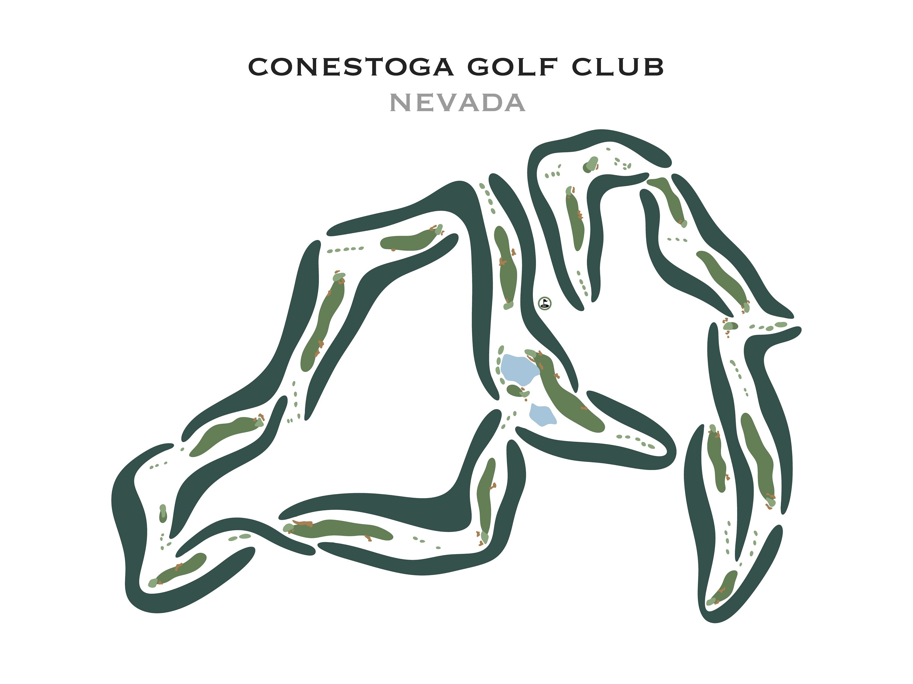 Conestoga Golf Club Nevada Golf Course Map Home Decor - Etsy