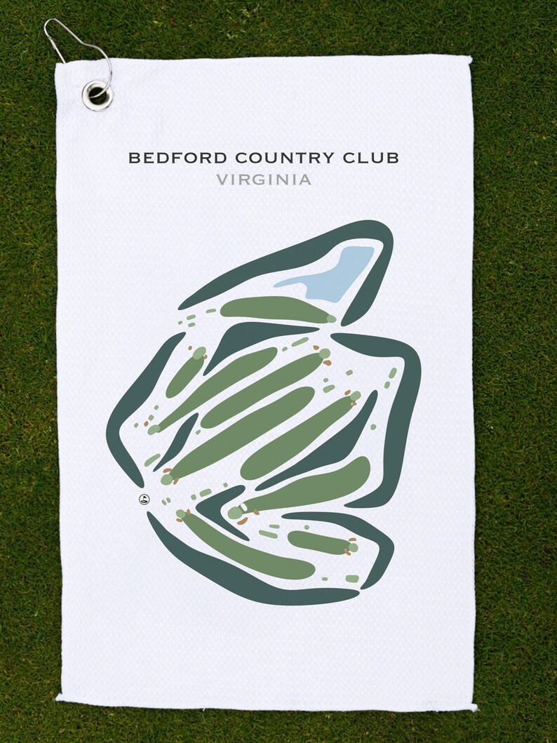 Bedford Country Club, VA Golf Course Map Wall Art, Golf Map Canvas ...