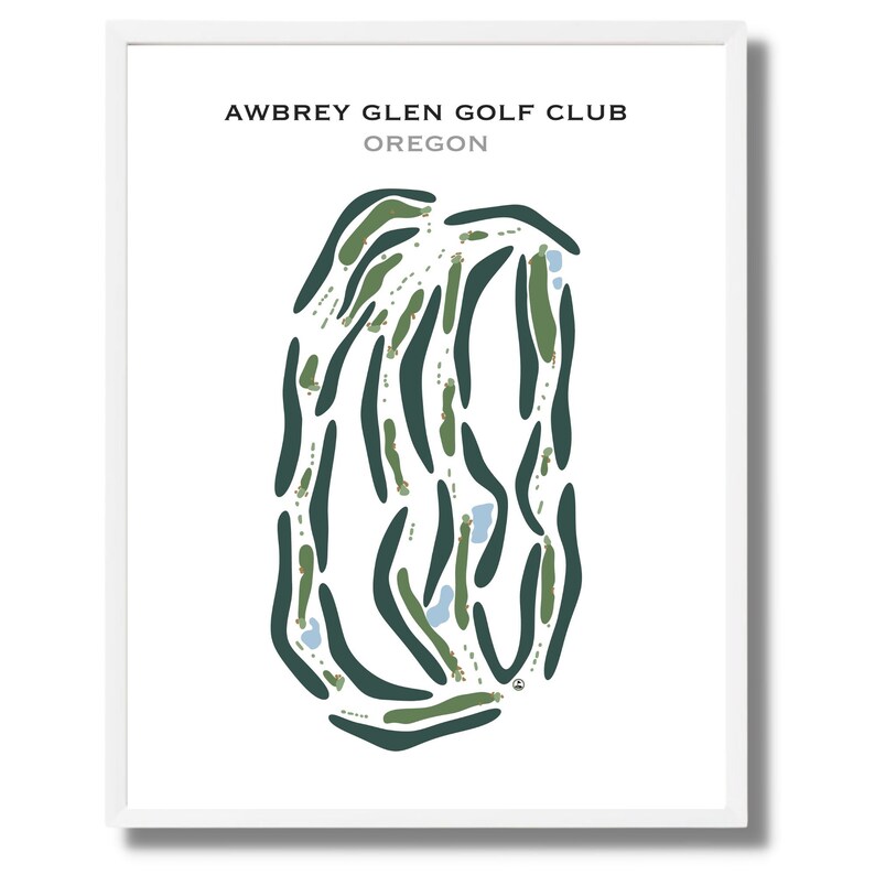 Awbrey Glen Golf Club OR Golf Course Map Home Decor - Etsy