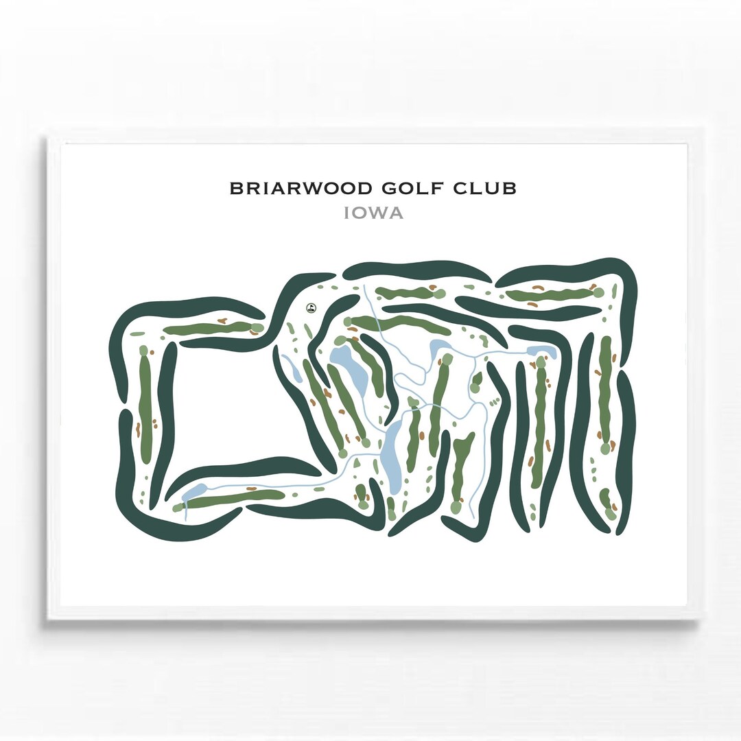 Briarwood Golf Club, Iowa | Golf Course Map, Golf Map, Golfer Gift for ...