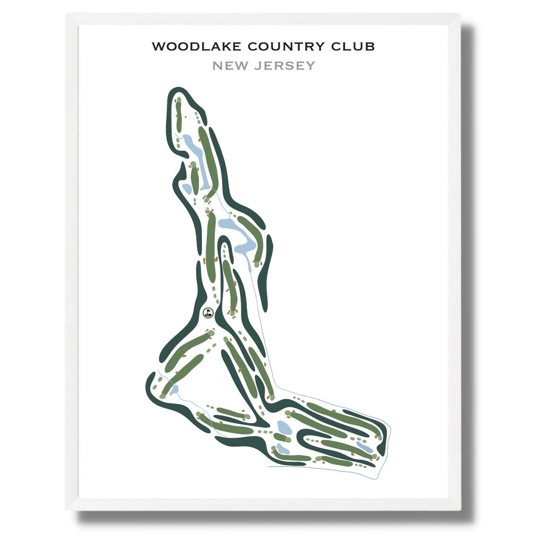 Woodlake Country Club NJ Golf Course Map Home Decor - Etsy