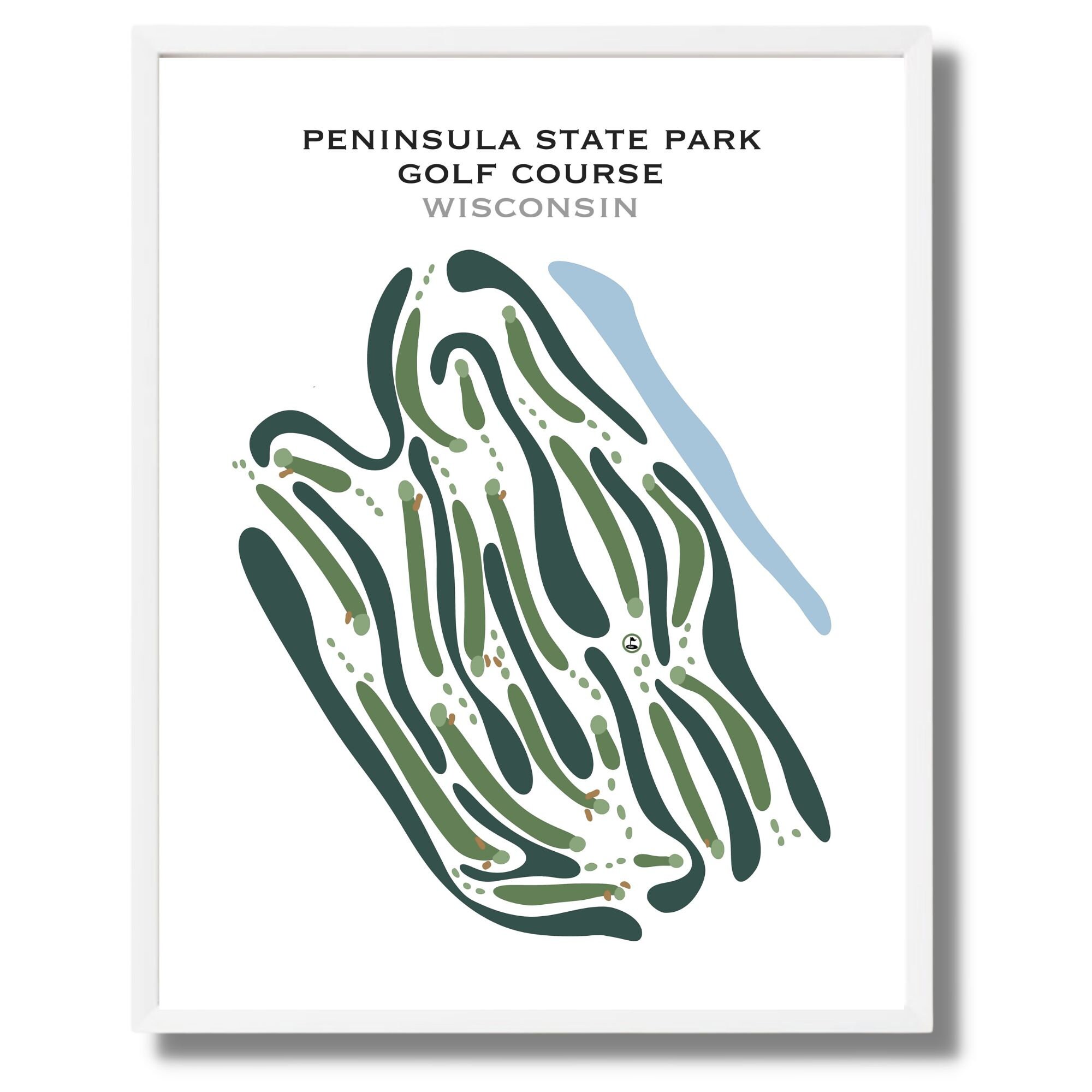 Peninsula State Park WI Golf Course Map Home Decor Golfer - Etsy