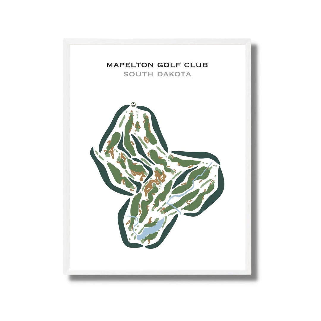 Mapleton Golf Club, SD | Golf Course Map, Golf Map, Golfer Gift for Him ...