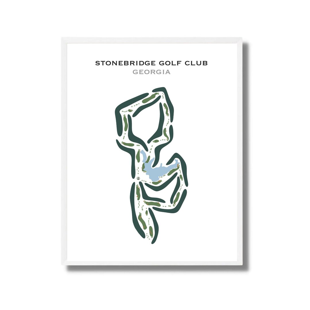 Stonebridge Golf Club, GA | Golf Course Map, Golf Map, Golfer Gift for ...