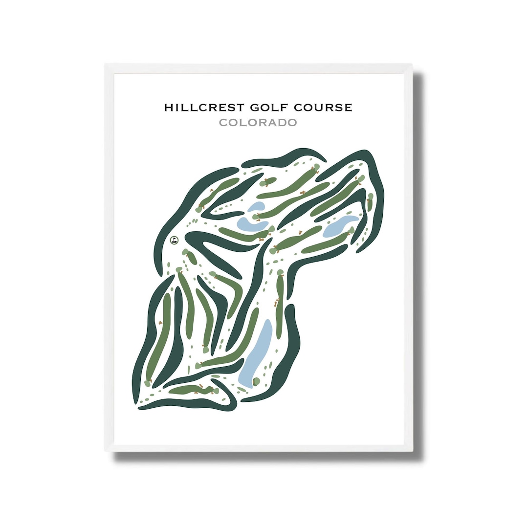 Hillcrest Golf Course, CO | Golf Course Map, Golf Map, Golfer Gift for ...