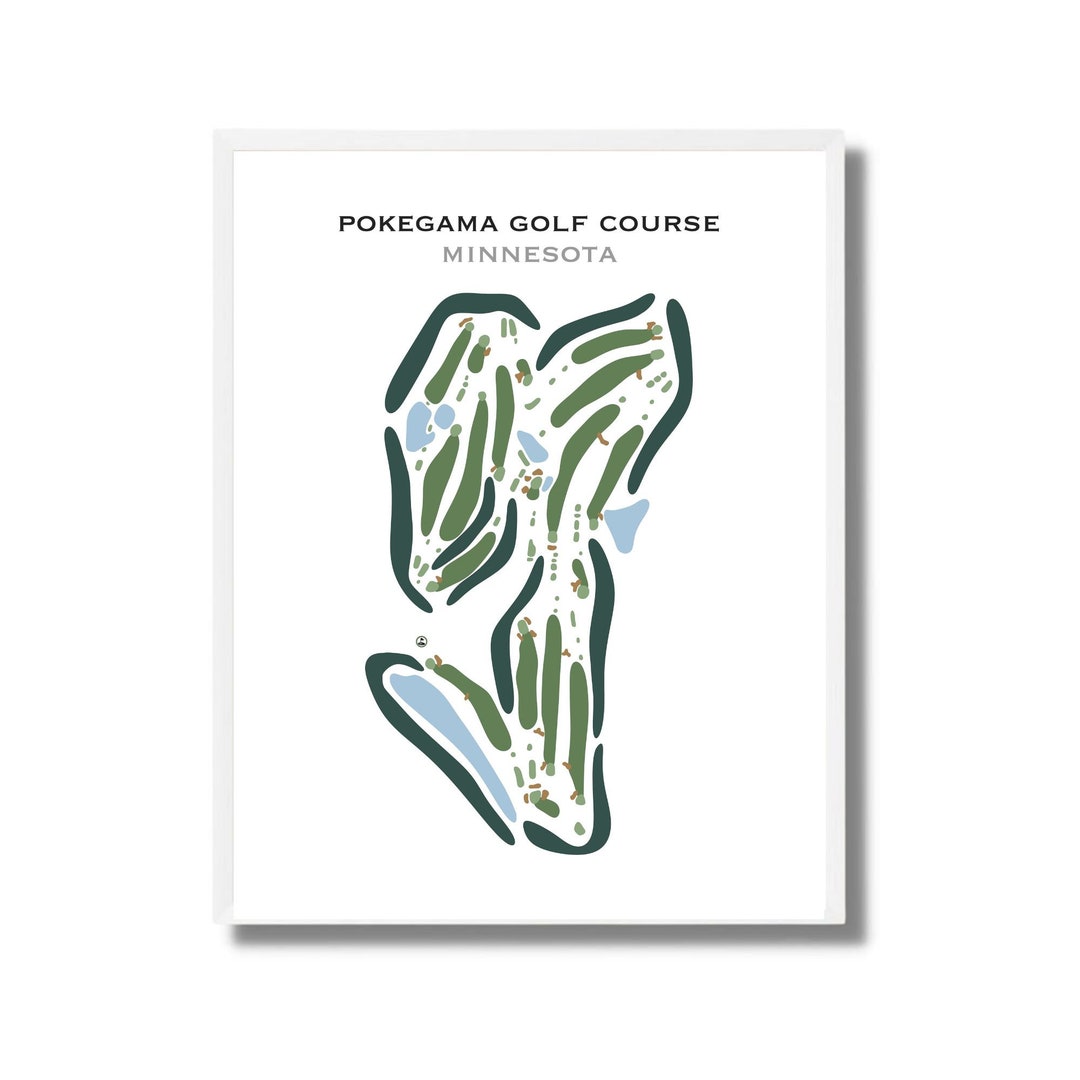 Pokegama Golf Course, MN | Golf Course Map, Golf Map, Golfer Gift for ...