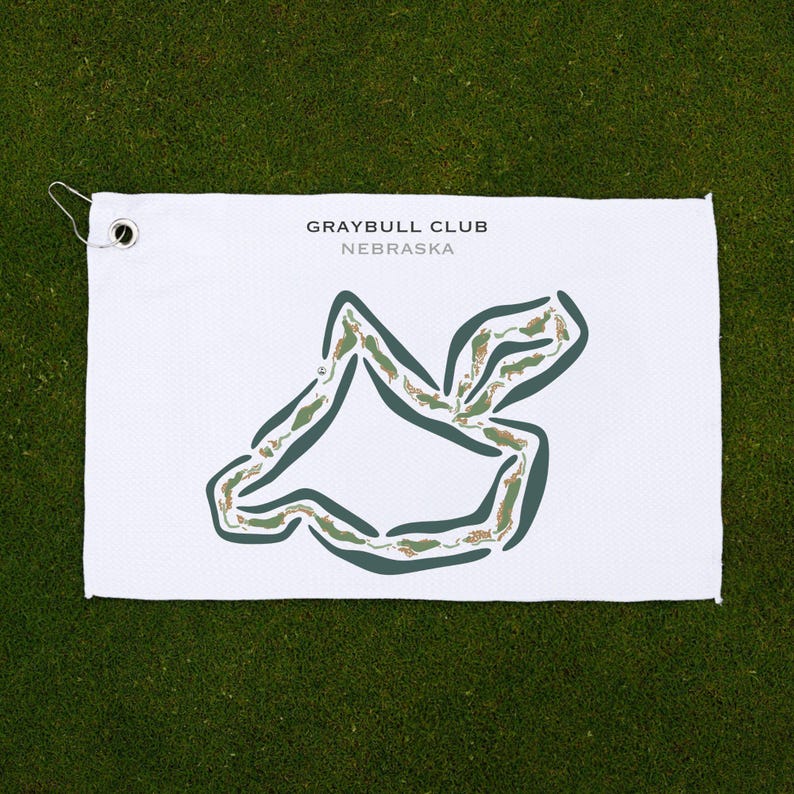 Graybull Club, Nebraska | Golf Course Map, Golf Map, Golfer Gift for ...