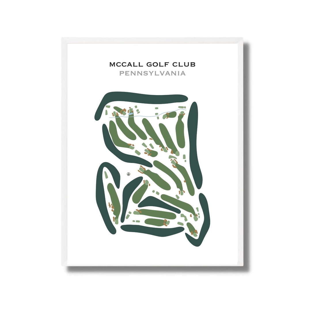 Mccall Golf Club, PA | Golf Course Map, Golf Map, Golfer Gift for Him ...