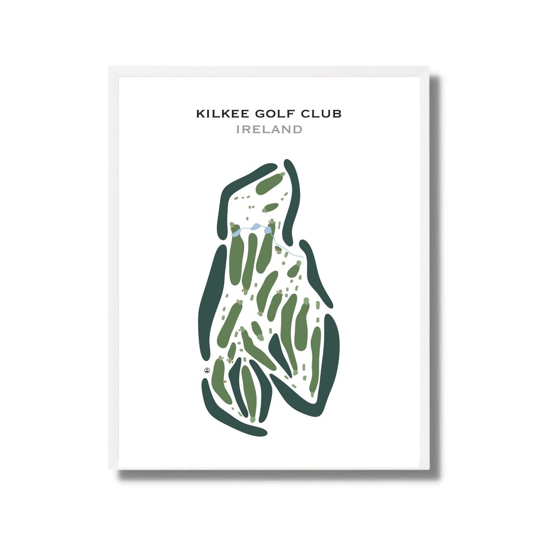 Kilkee Golf Club, Ireland Golf Course Map Canvas Art, Golf Gifts for ...