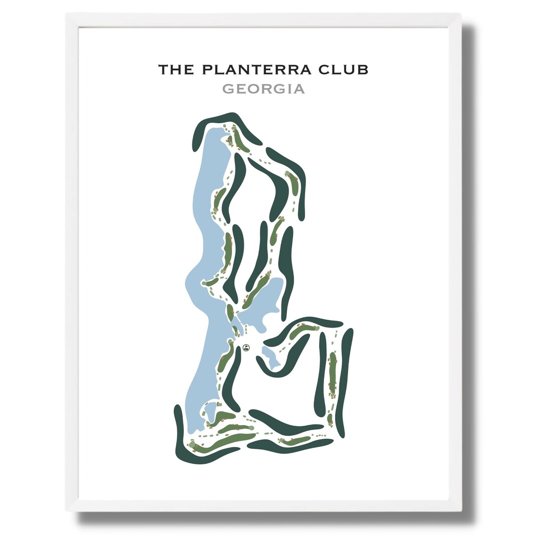 The Planterra Club Georgia Golf Course Map Home Decor - Etsy