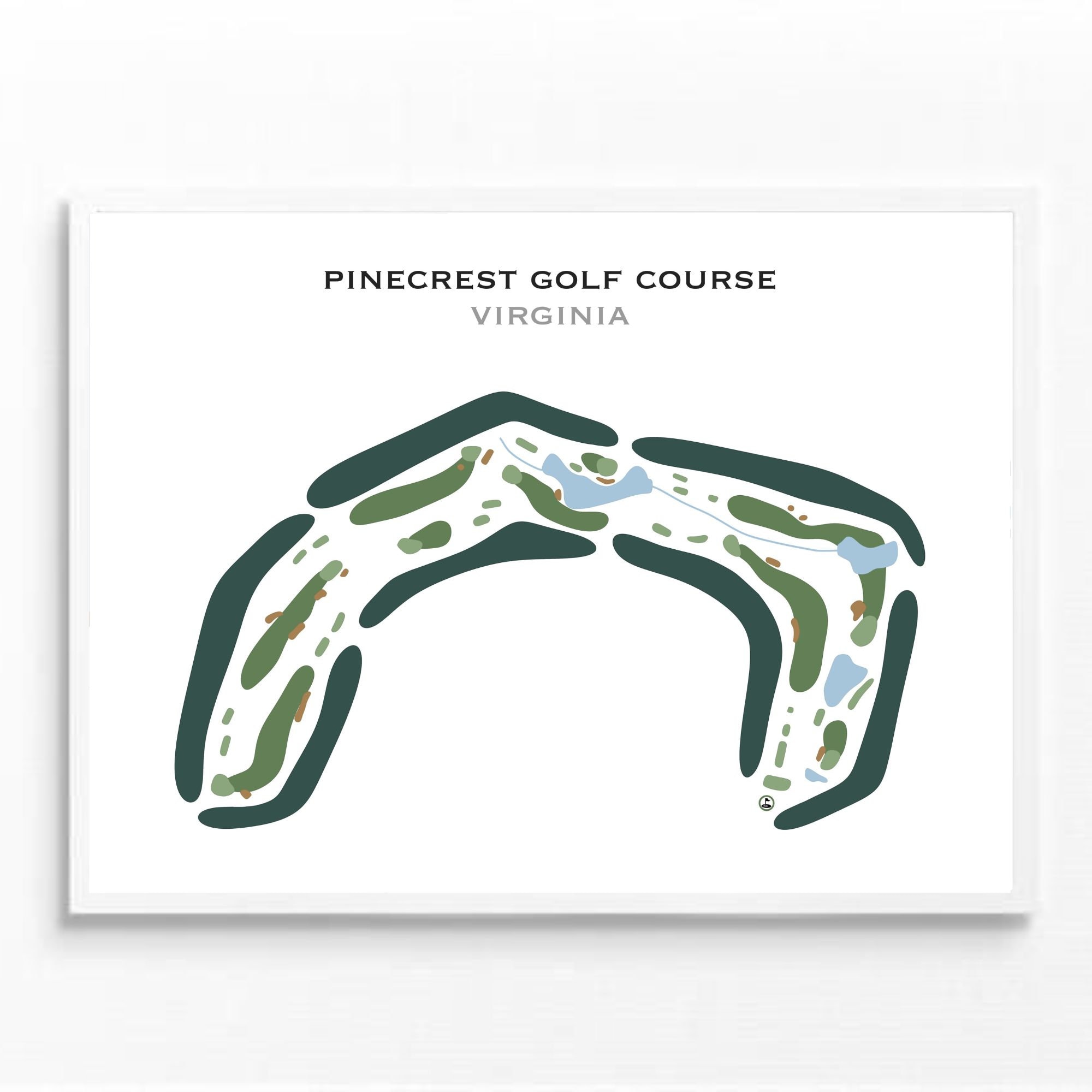 Pinecrest Golf Course, VA | Golf Course Map, Golf Map, Golfer Gift for ...