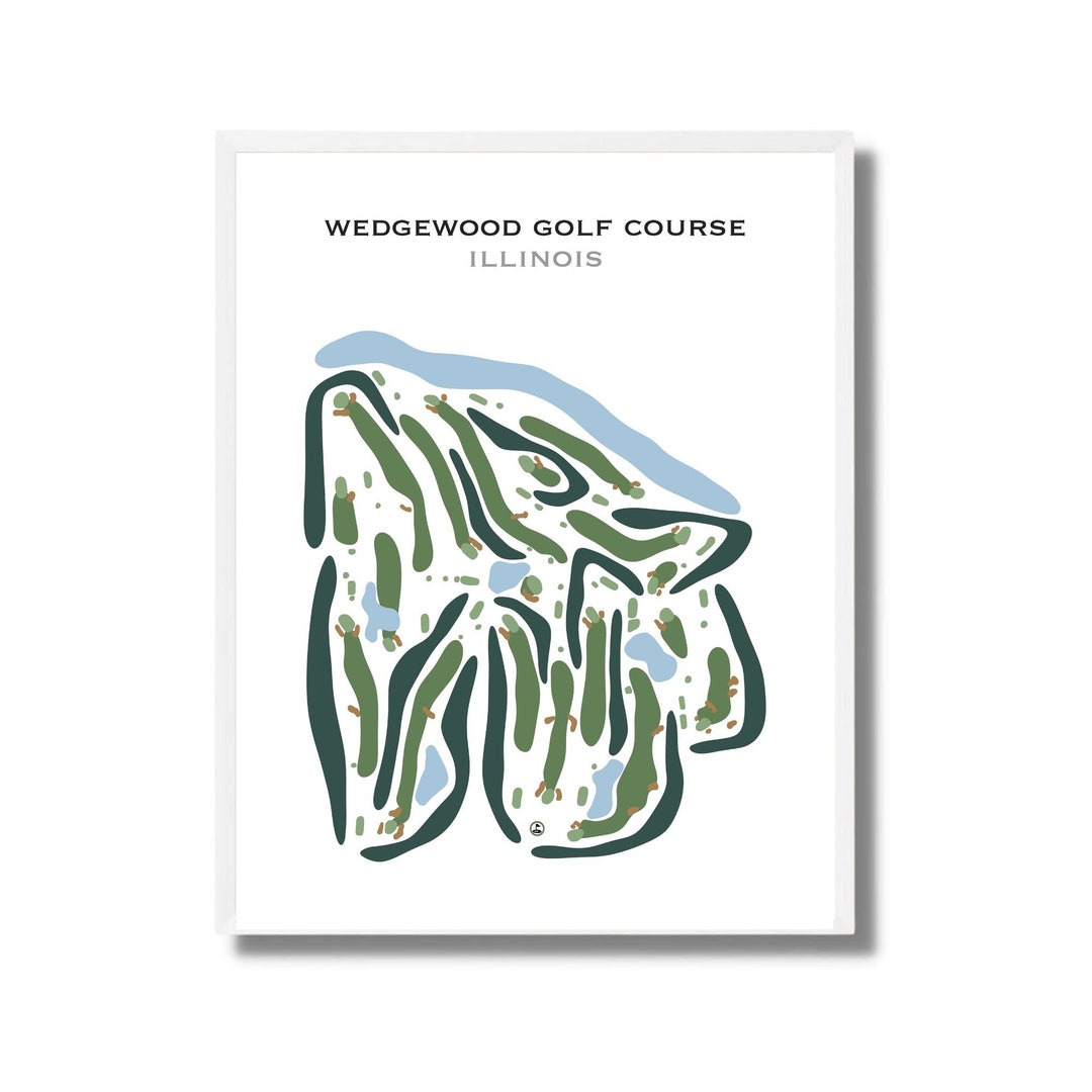 Wedgewood Golf Course, IL | Golf Course Map, Golf Map, Golfer Gift for ...