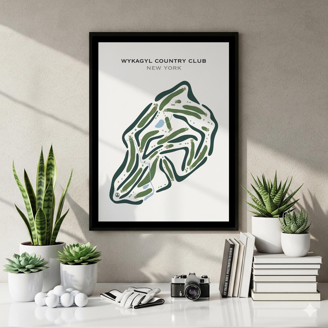 Wykagyl Country Club, NY | Golf Course Map, Golf Map, Golfer Gift for ...