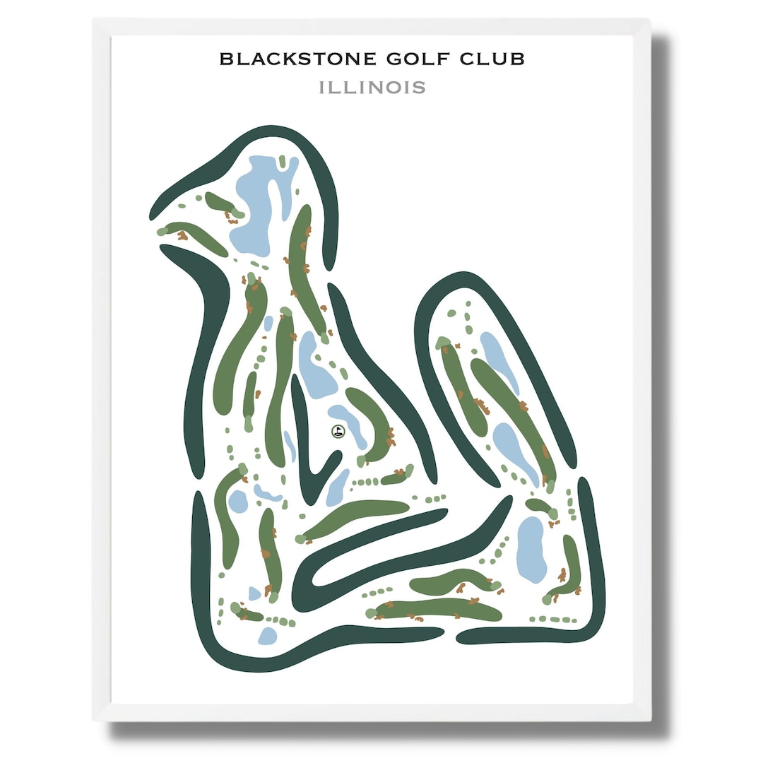 Blackstone Golf Club IL golf Course Map Home Decor Golfer - Etsy