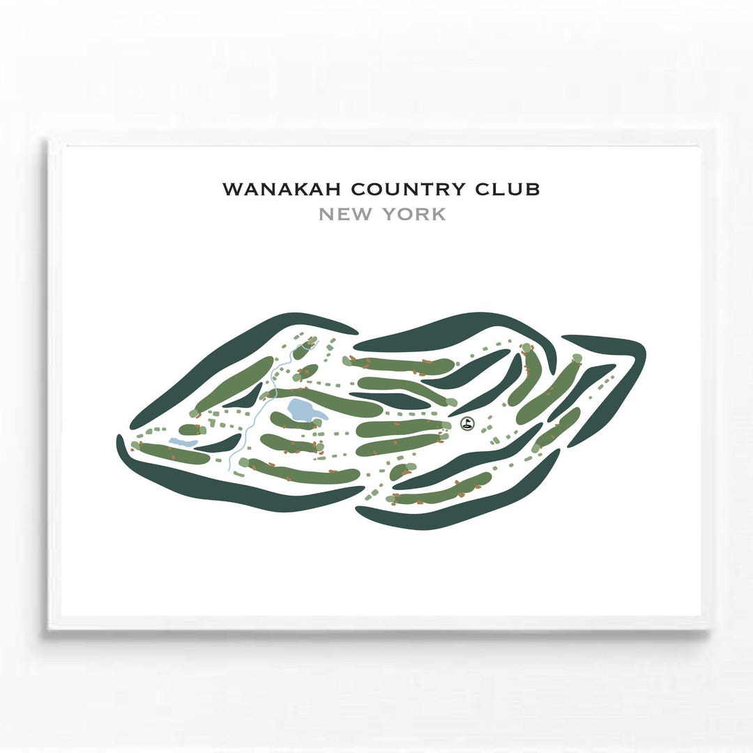Wanakah Country Club, NY | Golf Course Map, Golf Map, Golfer Gift for ...
