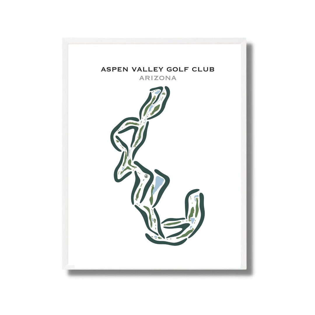 Aspen Valley Golf Club, AZ | Golf Course Map, Golf Map, Golfer Gift for ...
