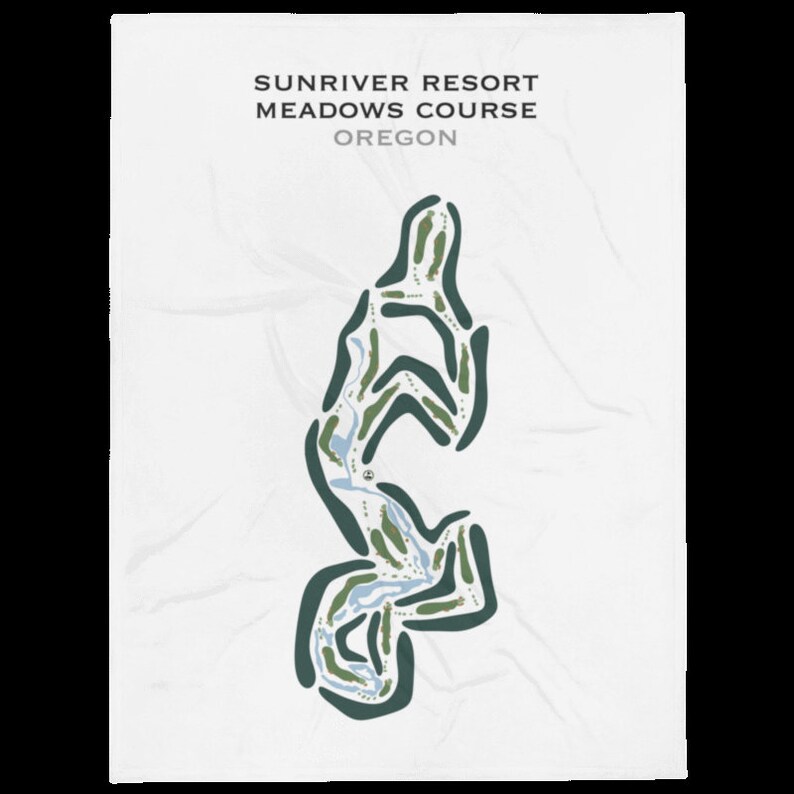 Sunriver Resort Meadows Course OR Golf Course Map Golfer - Etsy