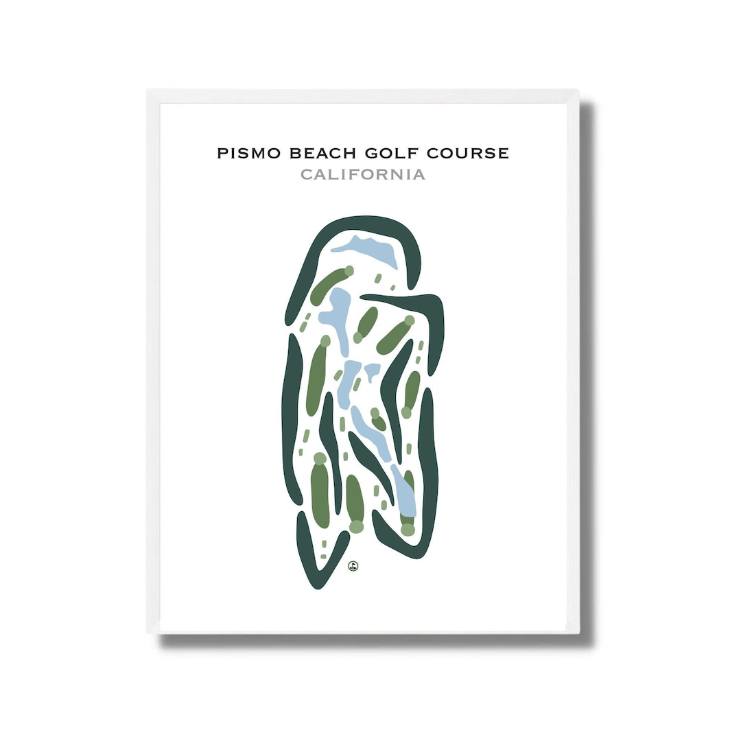 Pismo Beach Golf Course, CA | Golf Course Map, Golf Map, Golfer Gift ...