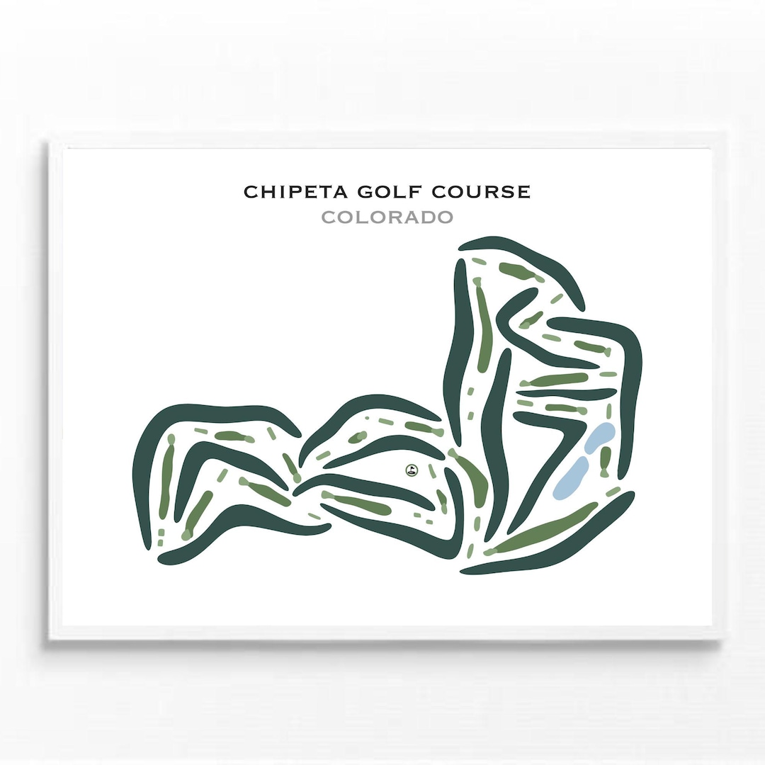 Chipeta Golf Course, Colorado | Golf Course Map, Golf Map, Golfer Gift ...