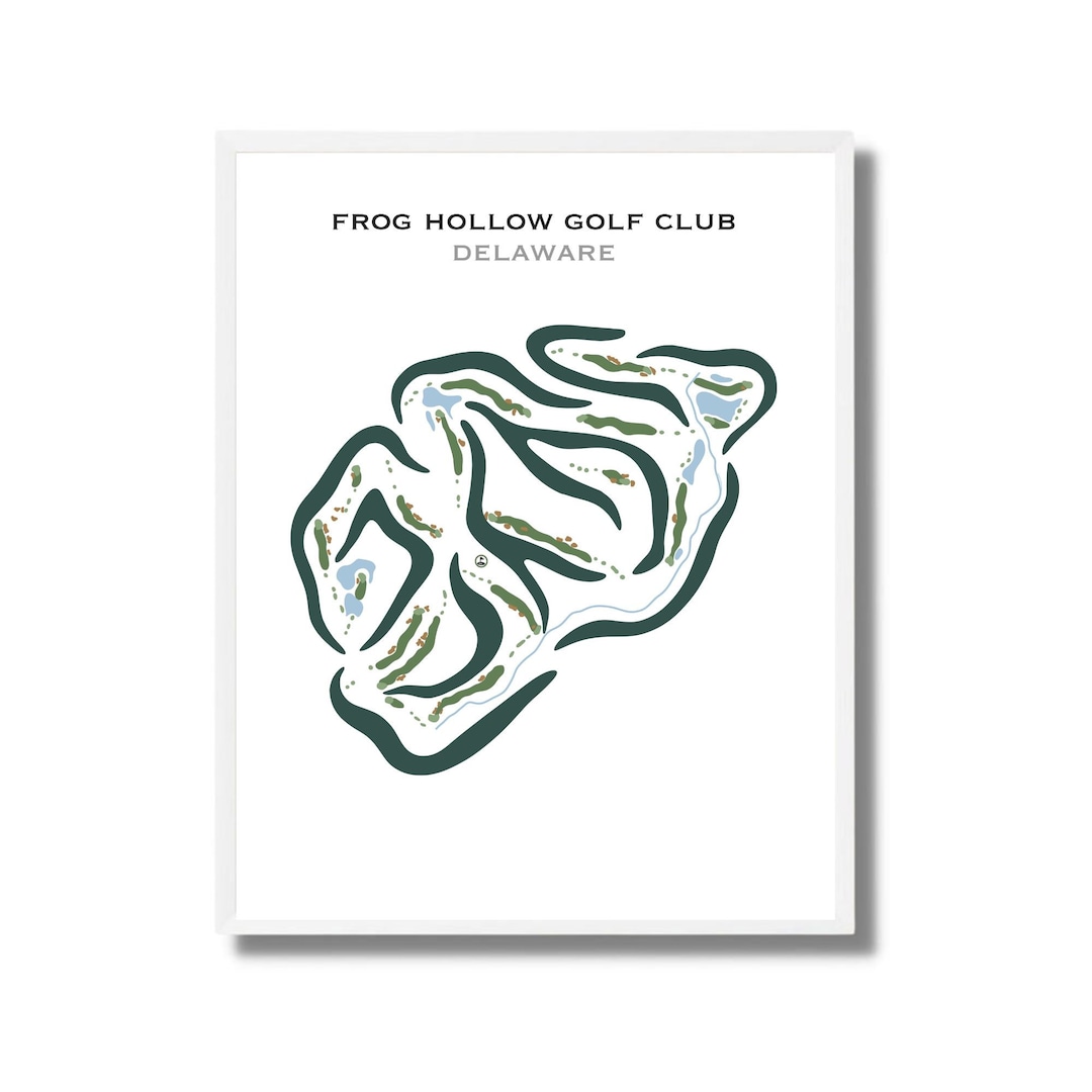 Frog Hollow Golf Club, DE | Golf Course Map, Golf Map, Golfer Gift for ...