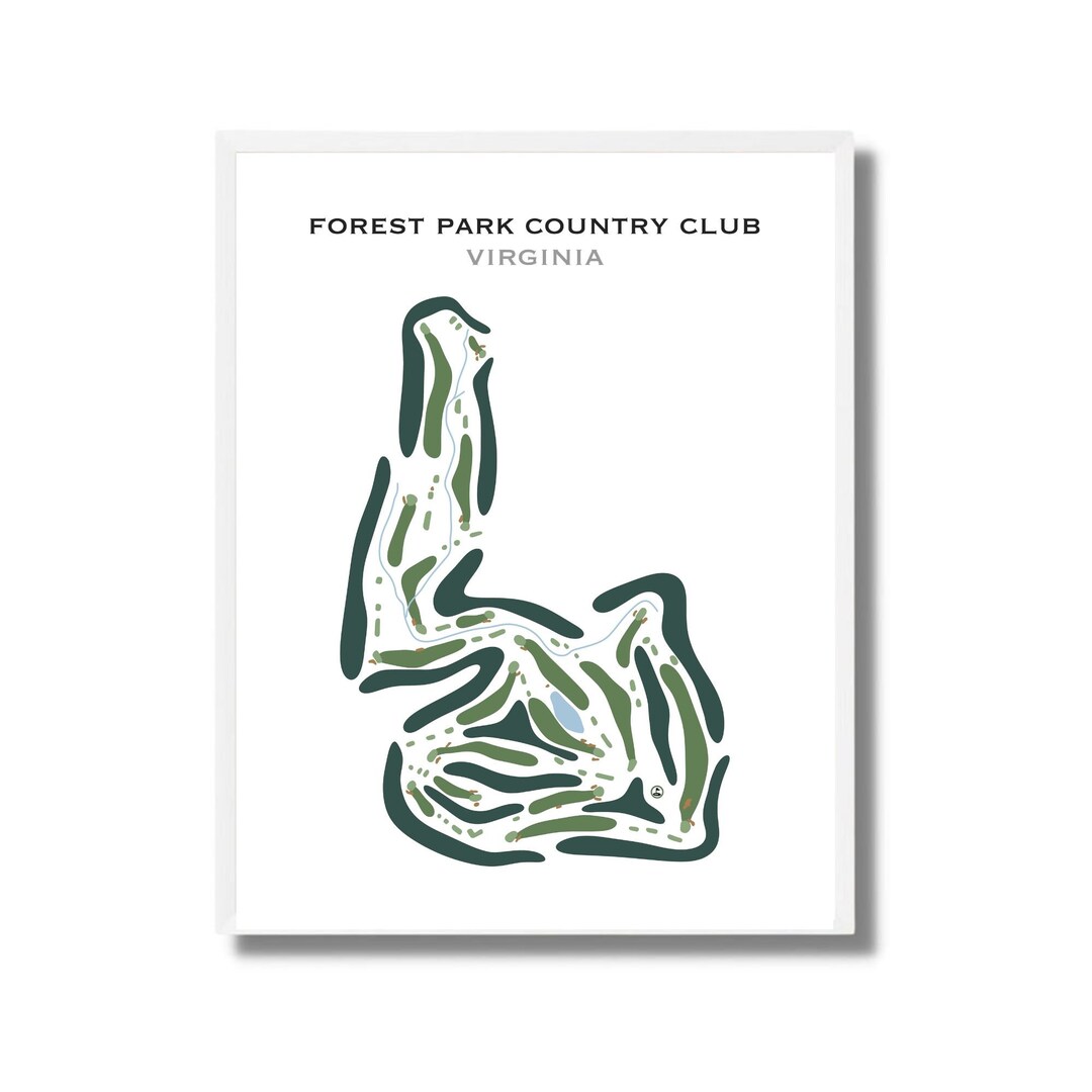 Forest Park Country Club, VA | Golf Course Map, Golf Map, Golfer Gift ...