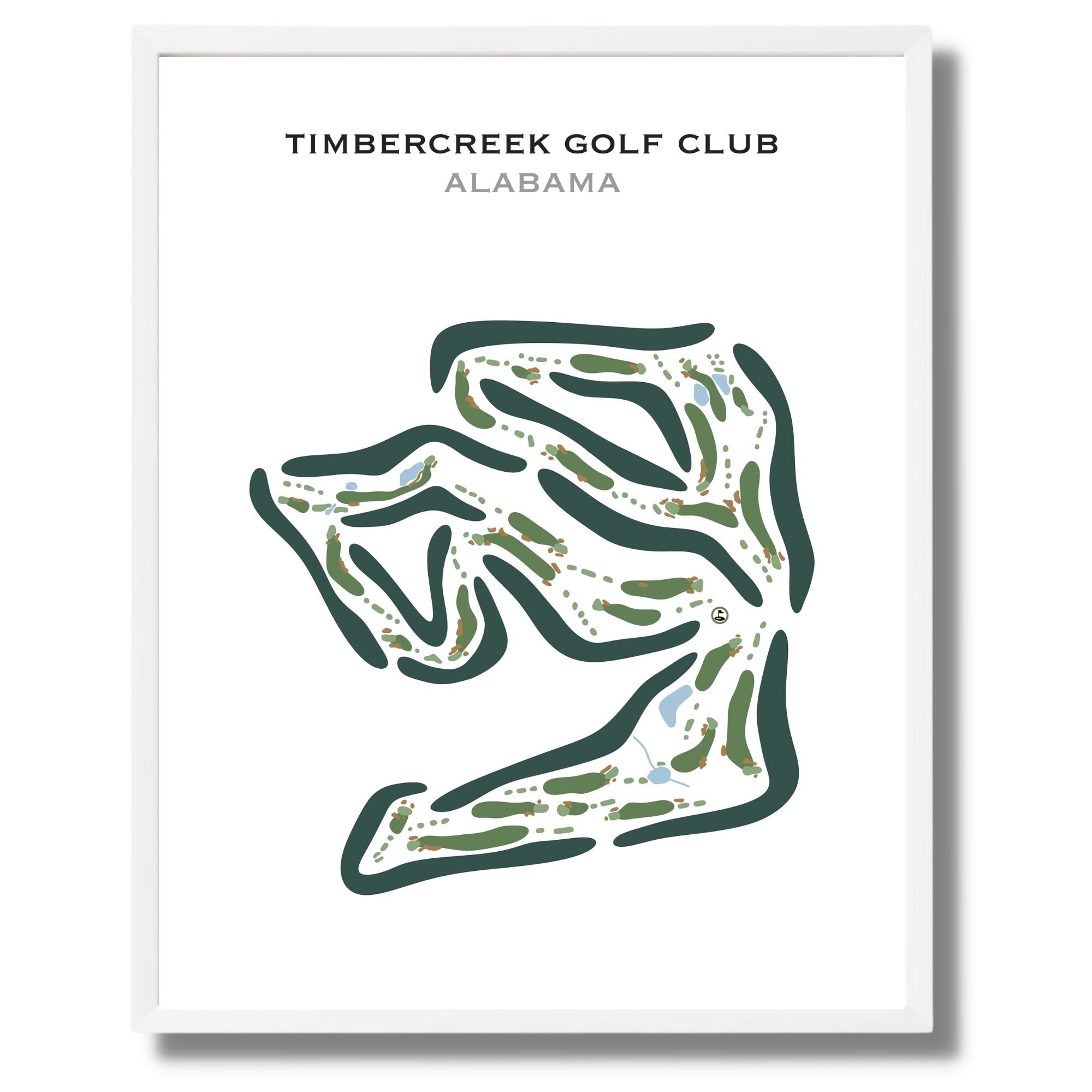 Timbercreek Golf Club AL Golf Course Map Home Decor - Etsy