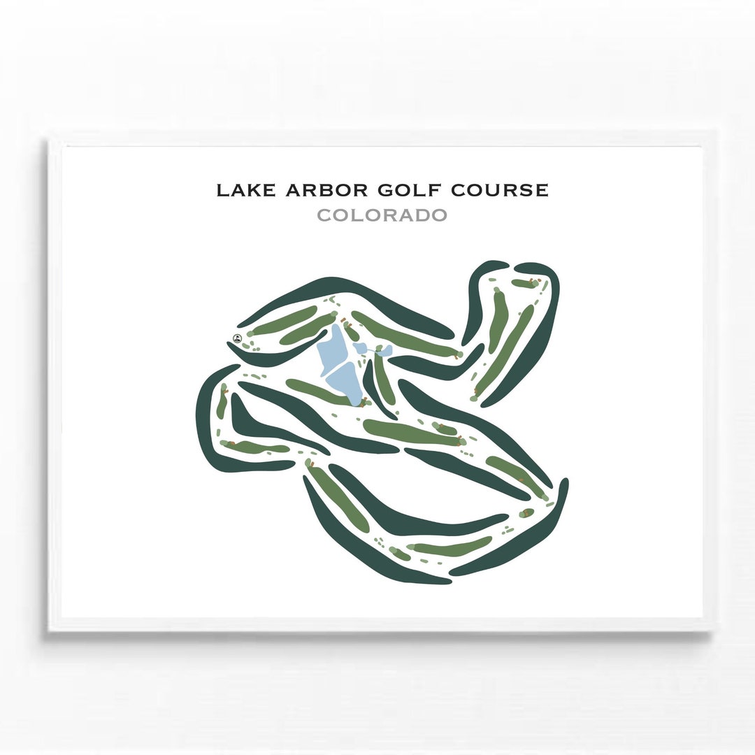 Lake Arbor Golf Course, CO | Golf Course Map, Golf Map, Golfer Gift for ...