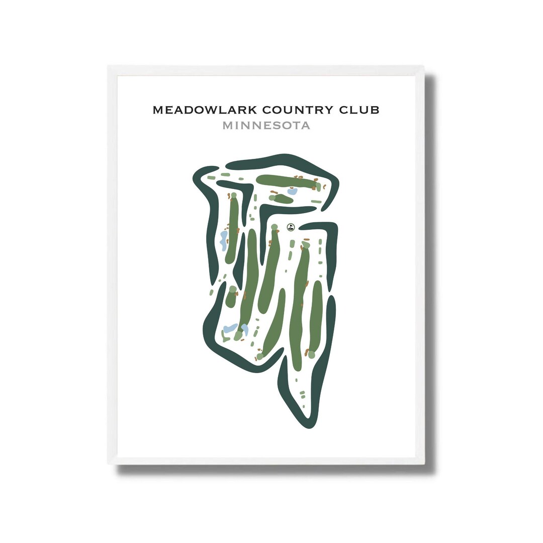 Meadowlark Country Club, MN | Golf Course Map, Decor, Golfer Gift for ...