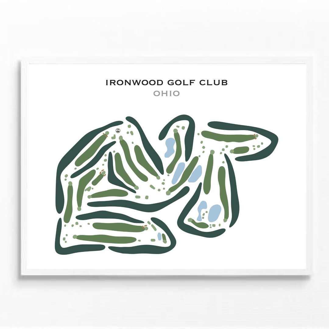 Ironwood Golf Club, Ohio | Golf Course Map, Golf Map, Golfer Gift for ...