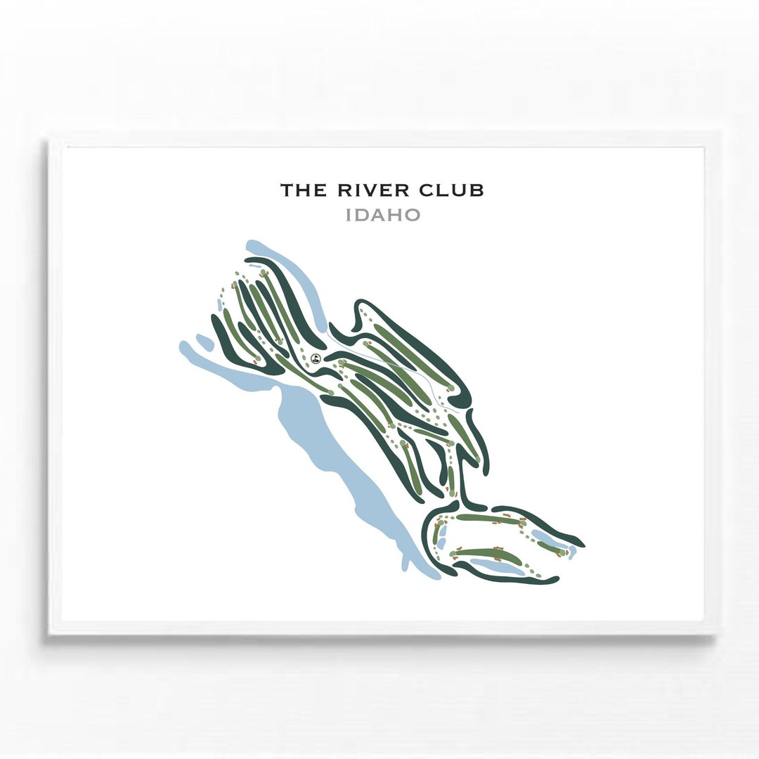 The River Club, Idaho | Golf Course Map, Golf Map, Golfer Gift for Him ...