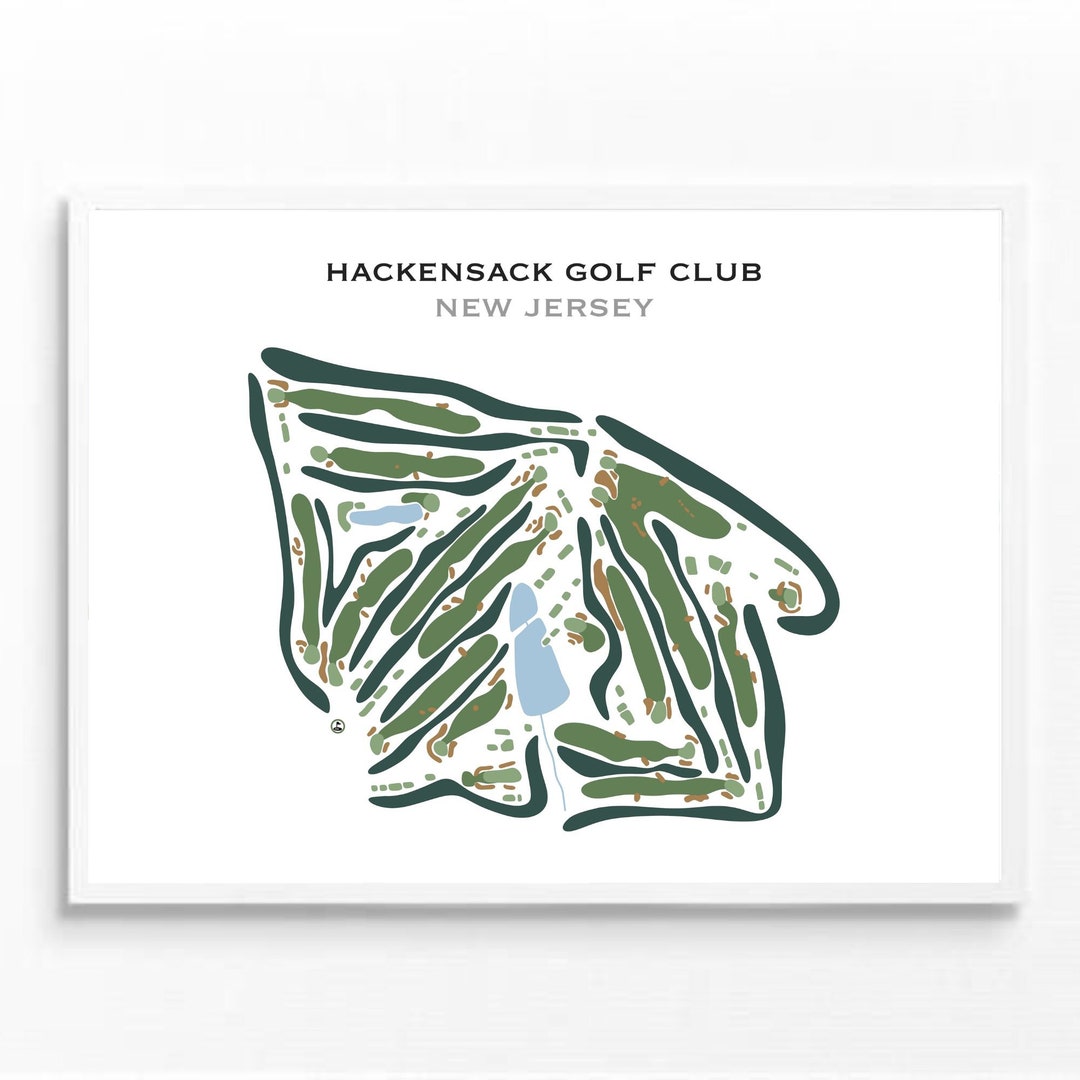 Hackensack Golf Club, NJ | Golf Course Map, Golf Map, Golfer Gift for ...