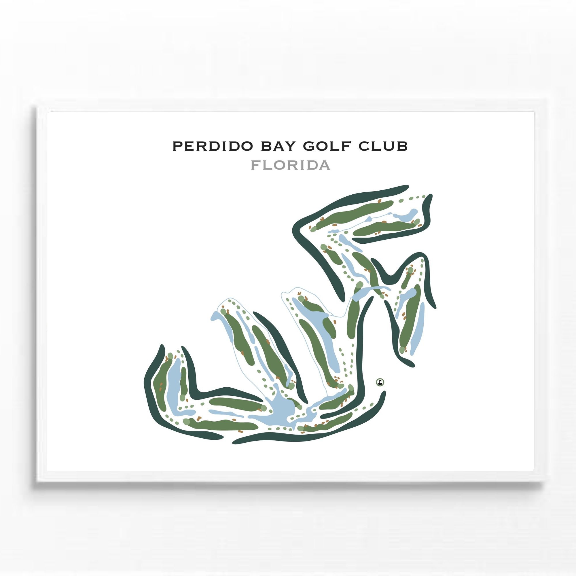 Golf Club Prints Perdido Bay Florida Golf Course Map - Etsy