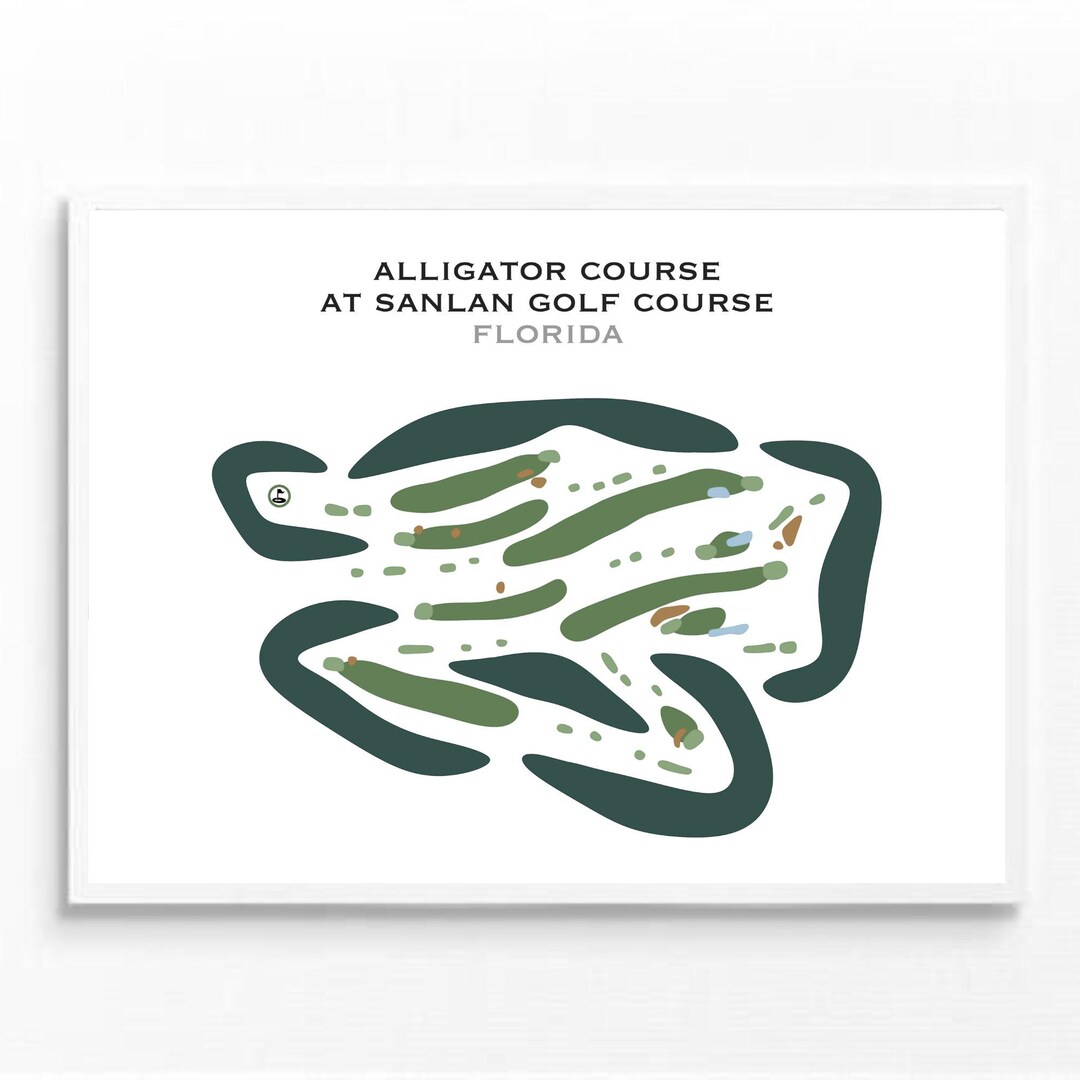 Alligator Course at Sanlan Golf Course, FL | Golf Course Map, Golf Map ...