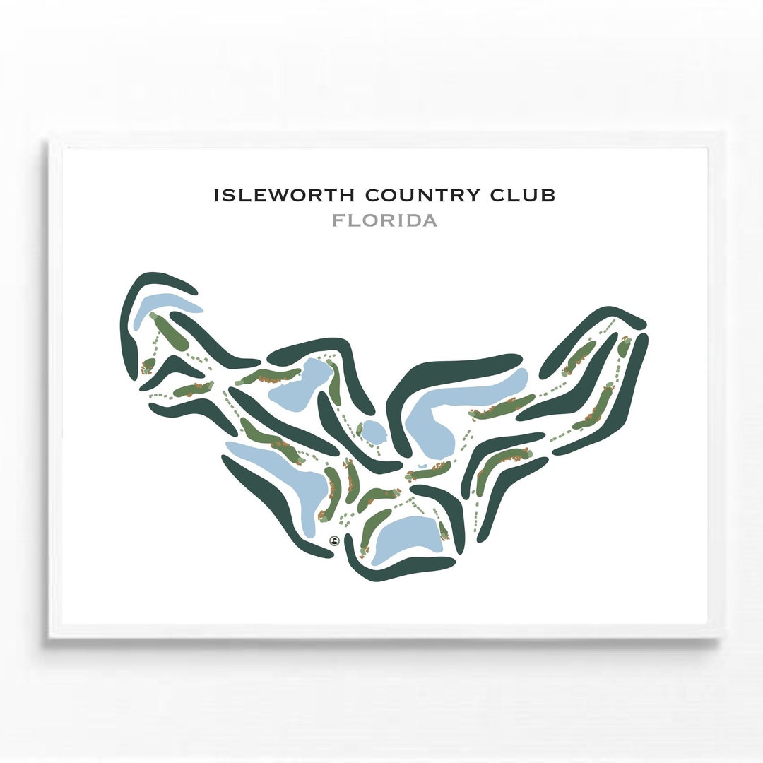 Isleworth Country Club, FL | Golf Course Map, Golf Map, Golfer Gift for ...