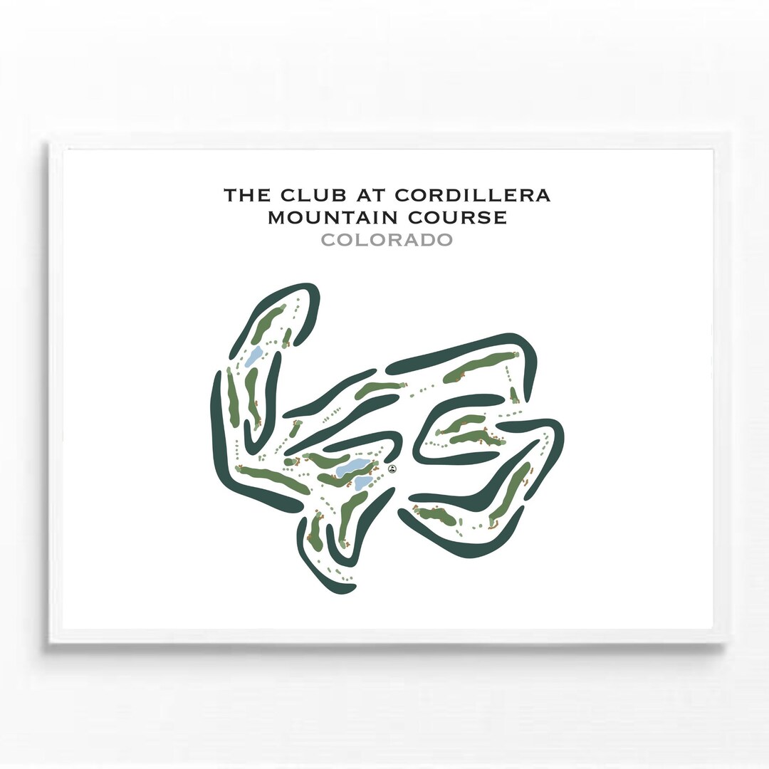 The Club at Cordillera - Mountain Course, CO | Golf Course Map, Golfer Gift, Scorecard Layout ...